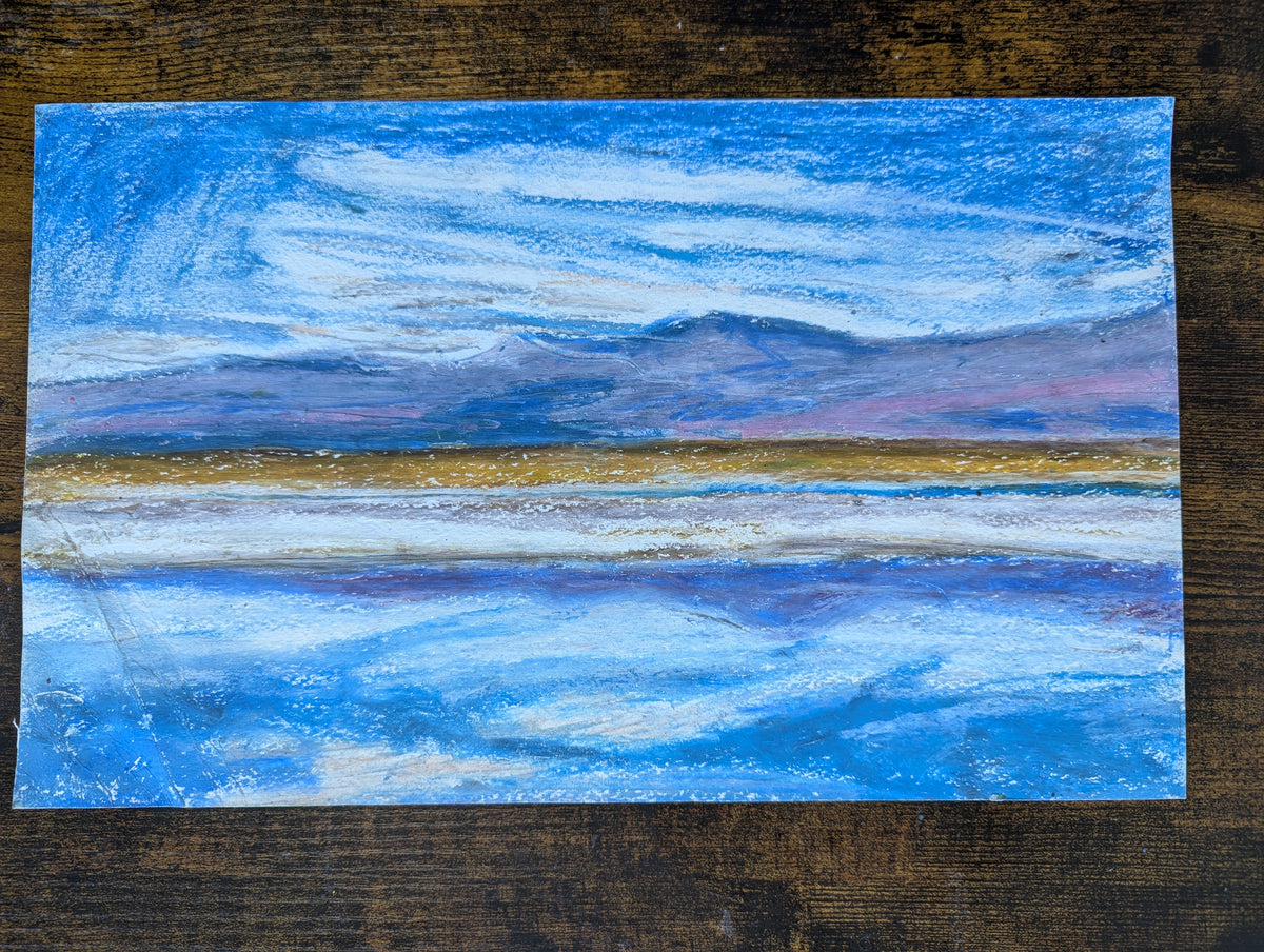 San Pedro de Atacama - original oil pastel drawing – freak'n-art